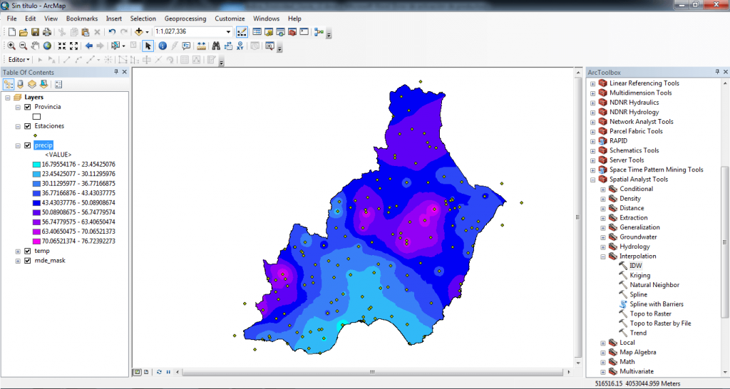 Mapas de isolíneas con ArcGIS – GEASIG