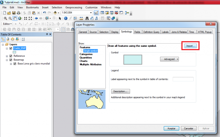 Importar simbología en ArcGIS | Tutoriales ArcGIS