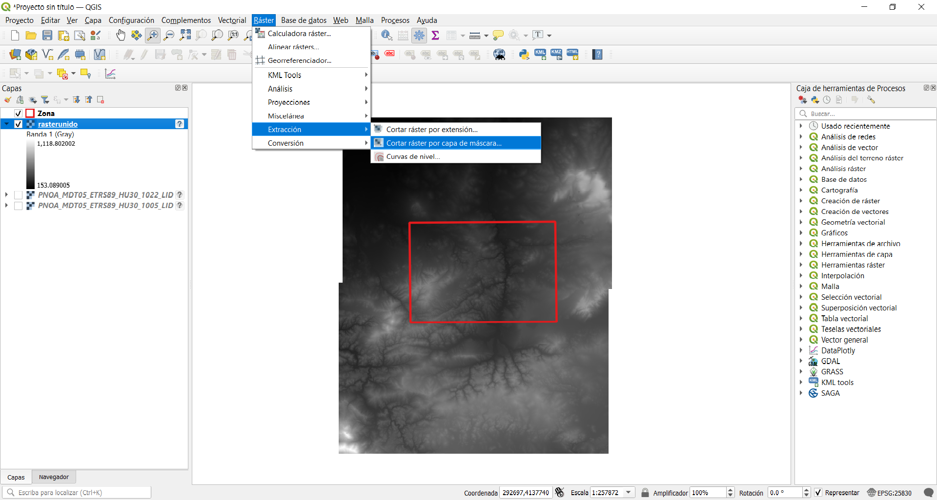 Unión de raster con QGIS – GEASIG