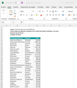Crear un mapa en Excel | Tutoriales | GEASIG