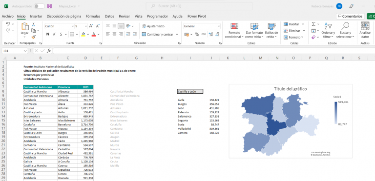 Crear un mapa en Excel | Tutoriales | GEASIG