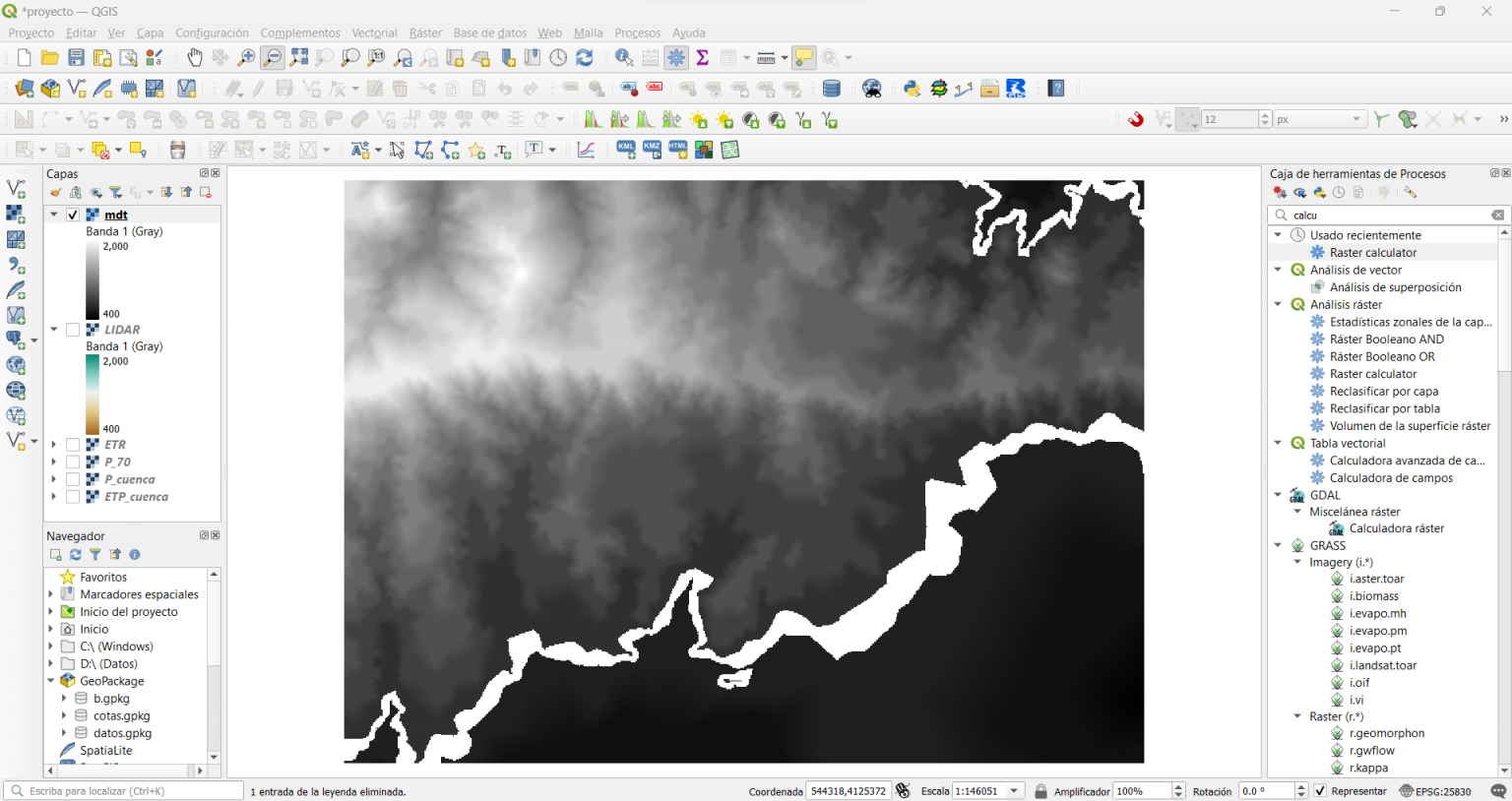 Sustituir valores de un raster con QGIS – GEASIG