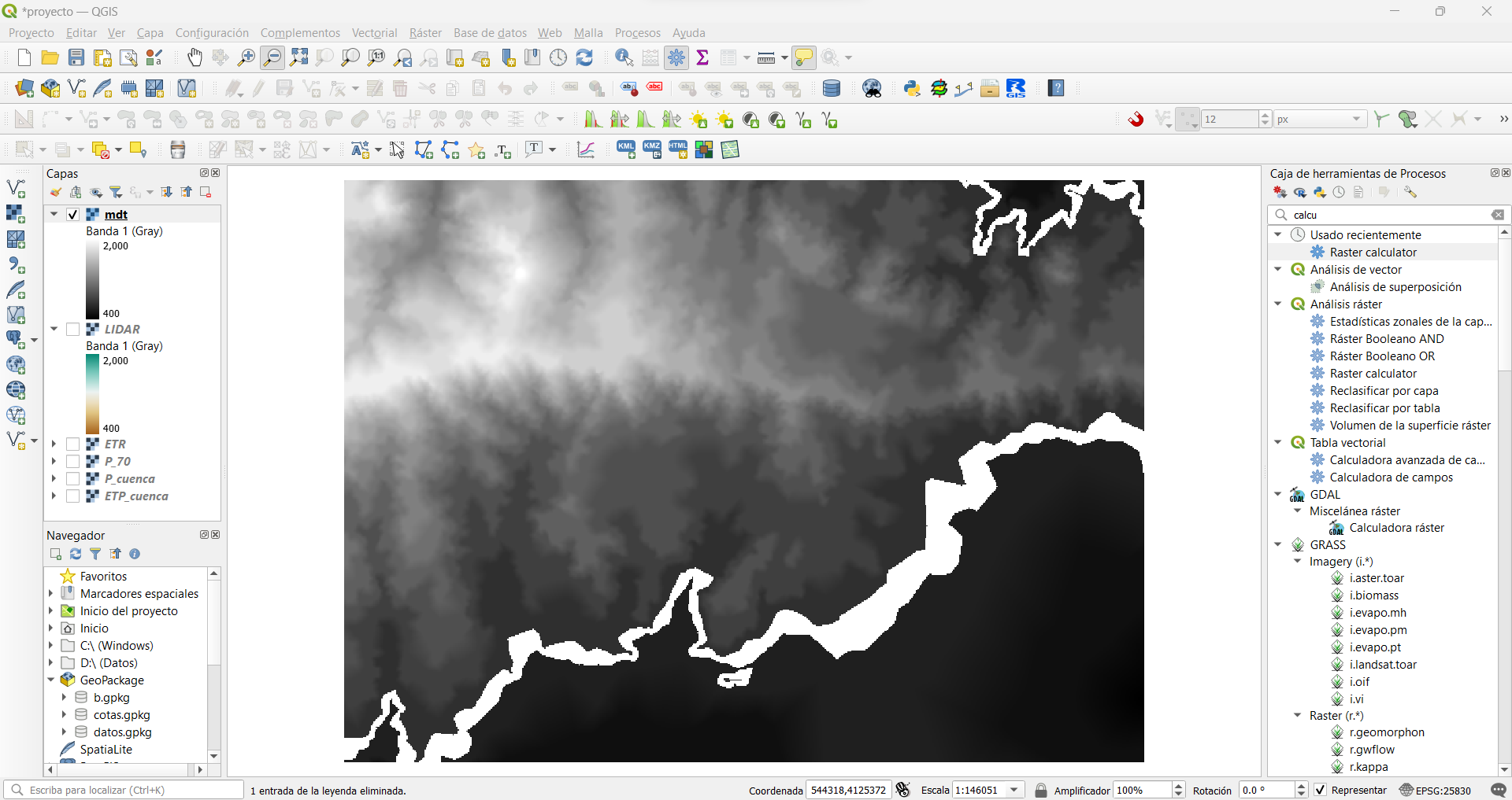 Sustituir valores de un raster con QGIS – GEASIG