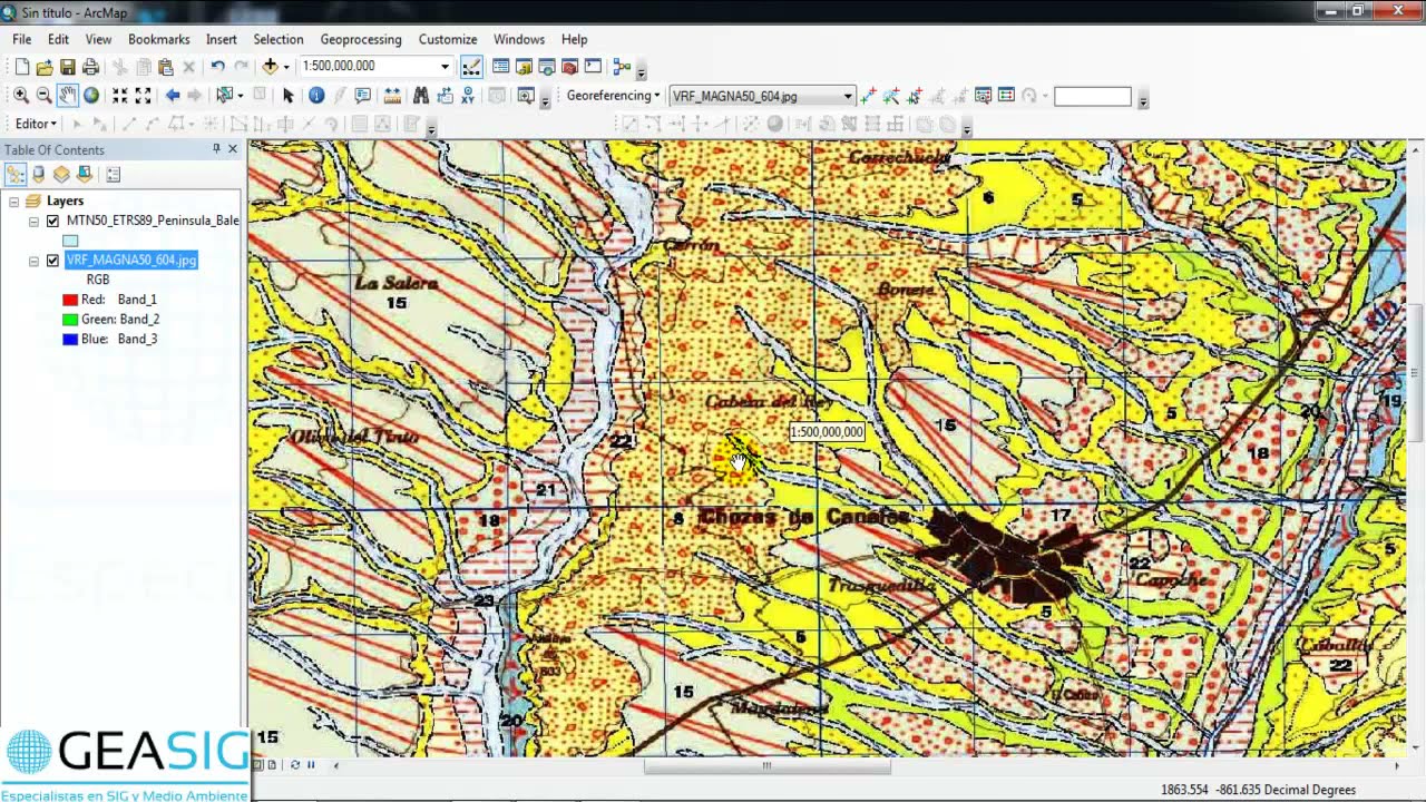 Georreferenciar imagen con ArcGIS | Tutoriales ArcGIS